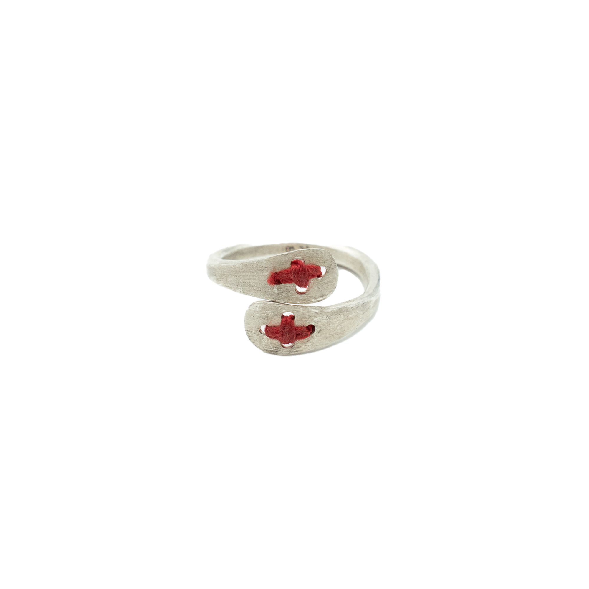 STITCHED SILVER RING – Lucentement